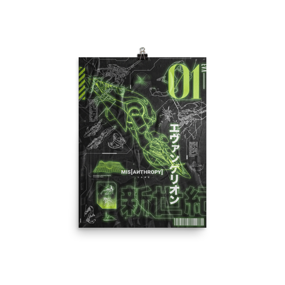 EVA-01 Blueprint Poster – Misanthropy Labz